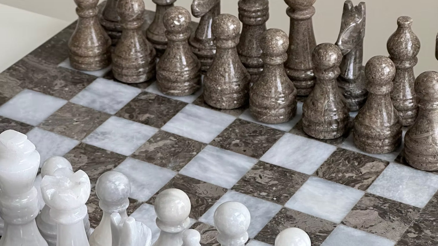 Sand&Stone Marble Chess Set – Natura Living Dubai