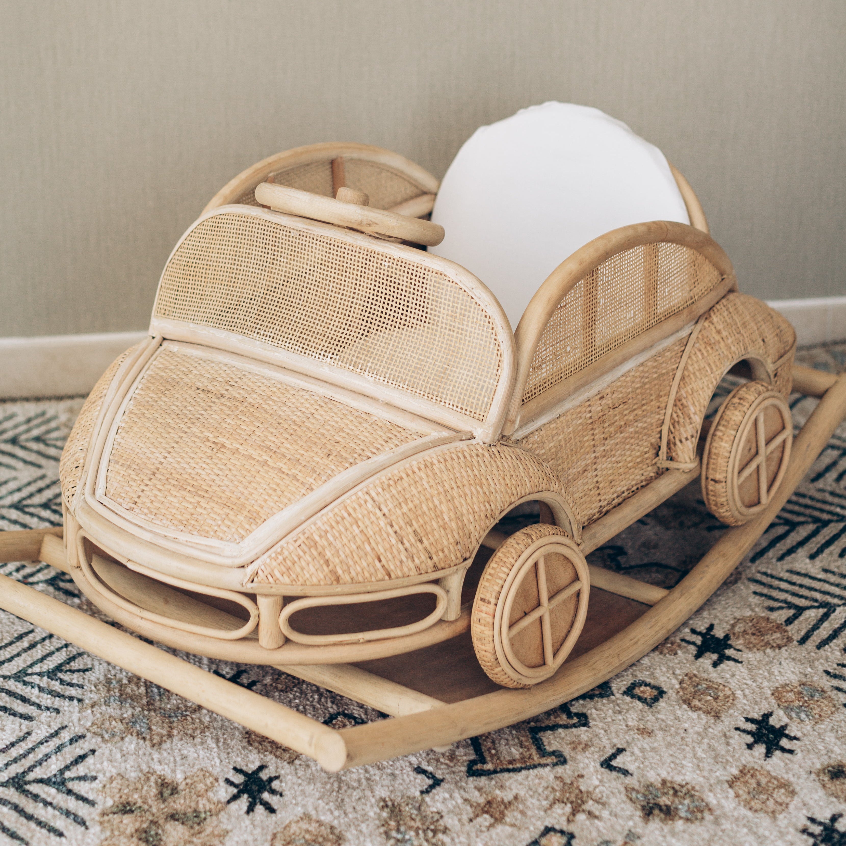 Natura Vintage Rattan Car Rocker - VW Inspired – Natura Living Dubai